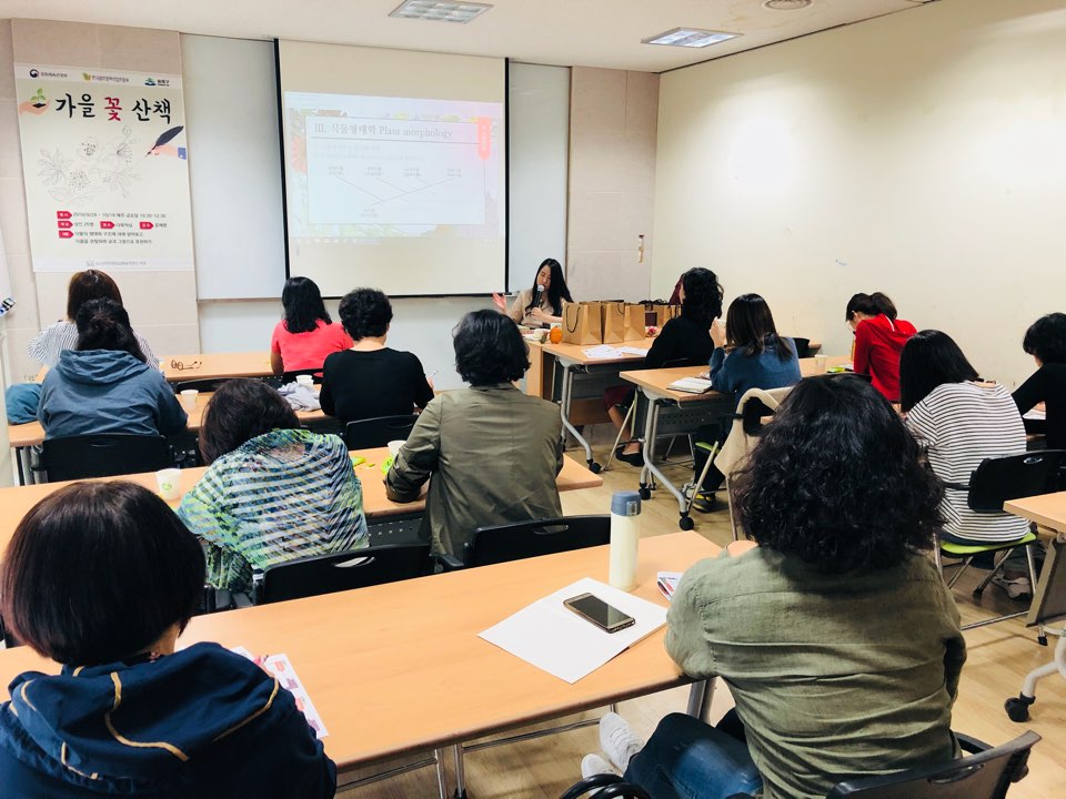 소나무언덕잠실본동 작은도서관 가을 꽃 산책 한국지역사회교육협의회 연합kace연합
